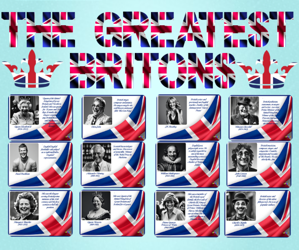 THE GREATEST BRITONS "uśmiechnięta" gazetka