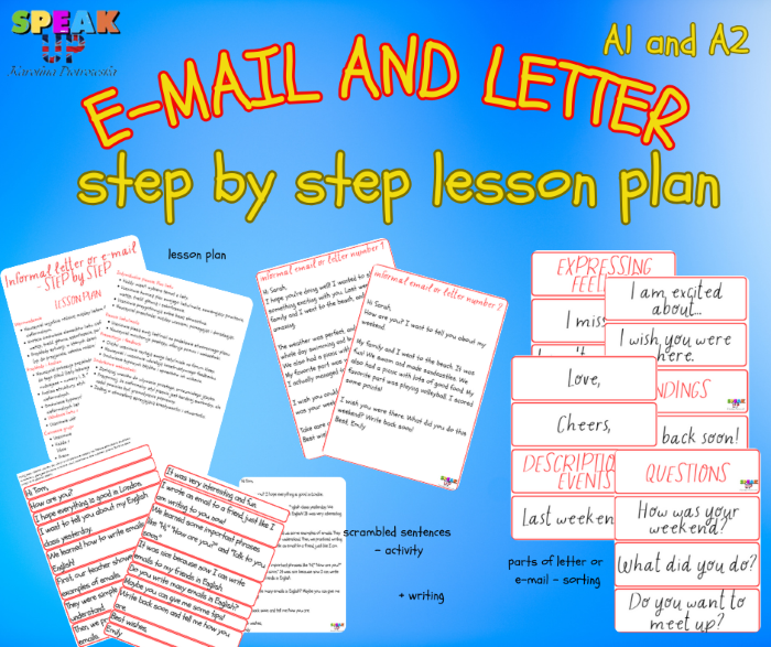 Wrinting informal E-MAIL or LETTER step by step lesson plan